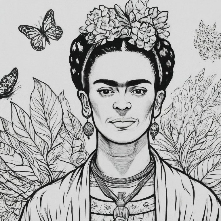 Free Printable Frida Kahlo Coloring Pages