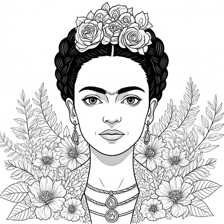 Free Printable Frida Kahlo Coloring Pages